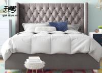 China Luxury platform king low upholstered headboard size storage bed for sale