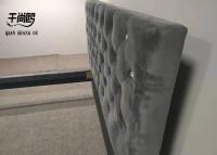 China Queen Crystal Tufted Upholstered Platform Green Velvet Bed for sale