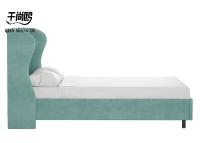 China Linen Platform Tufted Bed Bedroom Furniture Wooden Bed for Apartment for sale