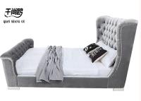 China No inflation Upholstered PU Leather Bed ,  Tufted Fabric Platform Bed for sale