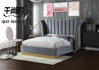 China Headboard Cushion Upholstered Storage Platform Bed 183*203cm 140*200cm for sale