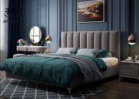 China Modern design bed frame, double queen bed, king size bed for high-quality home furnishings for sale