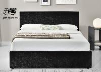 China Contemporary Velvet Upholstered Bed , Shredded Storage Single Bed for sale