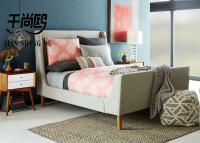 China Customized Bedroom Furniture Bed Frame , Fabric Modern Floor Bed Frame for sale
