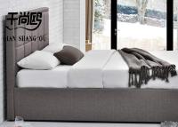 China Hotel Upholstered Ottoman Bed Frame , Gray Fabric Bed Frame for sale