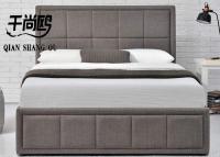 China Hotel Upholstered Ottoman Bed Frame , Gray Fabric Bed Frame for sale