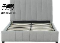 China Waterproof Gray Soft Platform Bed Anti Scratch With Styling for sale