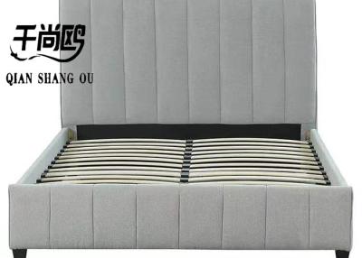China Waterproof Gray Soft Platform Bed Anti Scratch With Styling for sale
