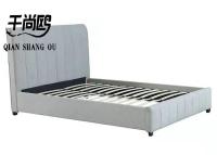 China Waterproof Gray Soft Platform Bed Anti Scratch With Styling for sale