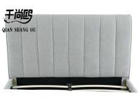 China Waterproof Gray Soft Platform Bed Anti Scratch With Styling for sale