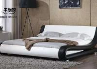 China Modern Furniture Leather Upholstered Queen Bed ergonomic design KD Packing for sale