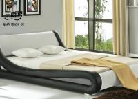 China Modern Furniture Leather Upholstered Queen Bed ergonomic design KD Packing for sale