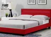 China LED lighting Faux Leather Upholstered Platform Bed With Headboard for sale