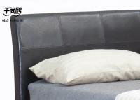China Black Leather Upholstered Bed With Drawers Home Furnishing for sale