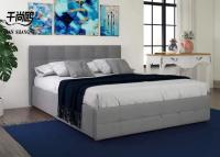 China Apartment Upholstered Grey King Size Bed With 4 Drawer Storage for sale