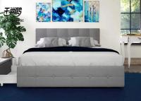 China Apartment Upholstered Grey King Size Bed With 4 Drawer Storage for sale