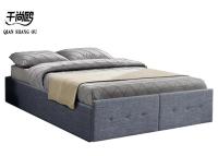 China Modern style linen fabric pressure bracket drawer storage soft bed for sale