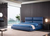 China Oversized Leather King Size Upholstered Beds soft European style for sale
