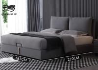 China Extra Large Soft Bedroom Storage Bed European Style With Air Pressure Bracket for sale