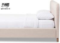 China Linen Queen Fabric Platform Bed / European Style Platform Bed for sale