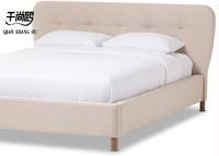 China Linen Queen Fabric Platform Bed / European Style Platform Bed for sale
