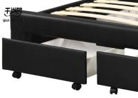China Luxury Black Full Size Platform Bed With Storage Home Furniture for sale