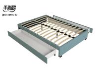 China Classic Fabric King Size Modern Platform Bed No lnflation for sale