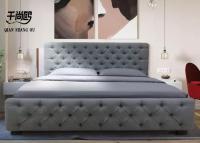 China Gray Pull Button Drawer Storage King Size Bed customized for sale