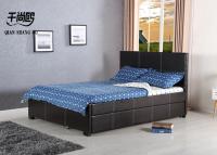 China Bedroom Classic Upholstered Bed With Drawers Low Key Platform Bed for sale