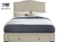 China Oversized Double Upholstered Bed With Drawers Highlighting Individuality for sale