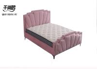 China Luxury Soft King Size Tufted Platform Bed With Dutch Velvet for sale