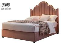 China European Style Wave Shaped Bed , Modern Tufted Bed for Apartment for sale