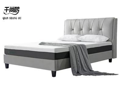 China Simple Classic Platform Tufted Bed Fabric Material Double Size for sale