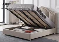 China Headboard Super Plump Leather Storage Bed European style size Customized for sale