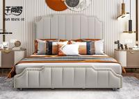 China Leather King Size Upholstered Beds European Style OEM / ODM for sale