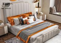 China Leather King Size Upholstered Beds European Style OEM / ODM for sale