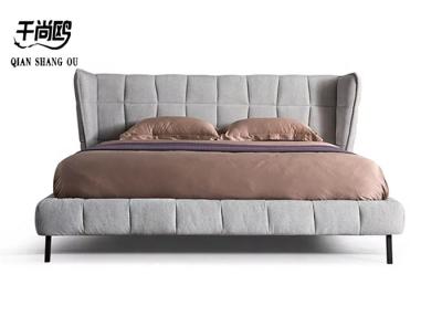 China Simple style soft and comfortable linen bedroom soft bed for sale