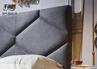 China Diamond Shaped Linen Upholstered Bed Block Design High Grade for sale