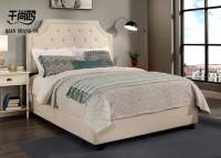 China European style buckle with metal rivets decorate bedroom upholstered bed for sale