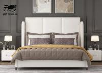 China King Size Linen Upholstered Bed easy clean overall disassembly / assembly for sale