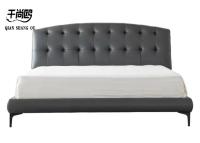 China Pull Button Linen Upholstered Bed Low Key Versatile Classic Buckle Design for sale
