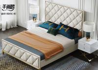China High End Soft Platform Bed Diamond Lattice Metal Decorative for sale