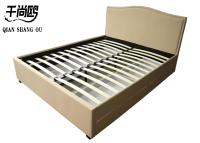 China Tufted comfortable Upholstered Bed With Drawers Metal Decorative for sale