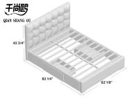 China Apartment versatile Upholstered Bed With Drawers Full Shape for sale