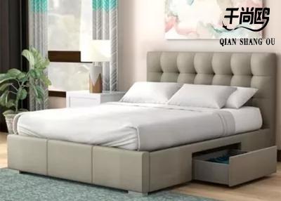 China Apartment versatile Upholstered Bed With Drawers Full Shape for sale