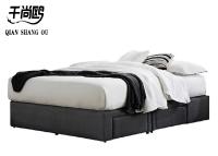 China Easy Push / pull Upholstered Bed With Drawers modern style for sale
