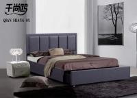 China Breathable Stitching Upholstered King Size Bed With Drawers for sale