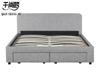 China Modern simple four drawer bedroom storage upholstered bed for sale