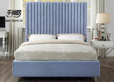 China High Bedside Platform Tufted Bed Comfortable Home Furniture for sale