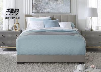 China Style Single Package Platform Tufted Bed Queen Size Classic Line Stitching for sale